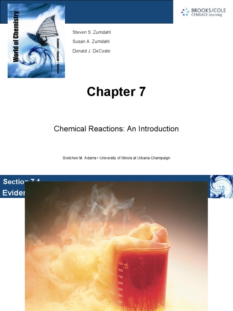 Evidence For A Chemical Reaction: Chemical Reactions: An Introduction ...