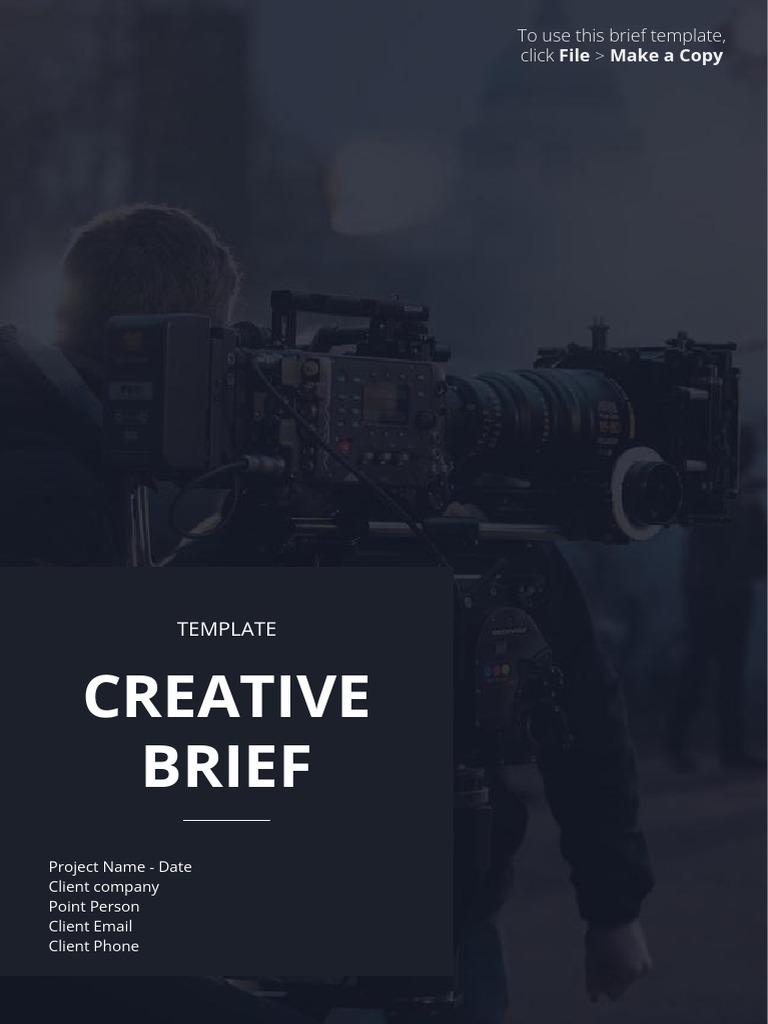 Video Brief Template | PDF | Filmmaking
