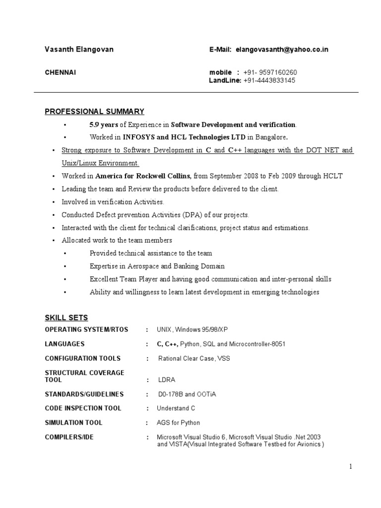 Vasanth Elangovan Resume - Software Engineer with 6+ Years Experience | PDF | Client–Server ...