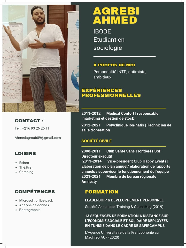 CV Ahmed Agrebi | PDF