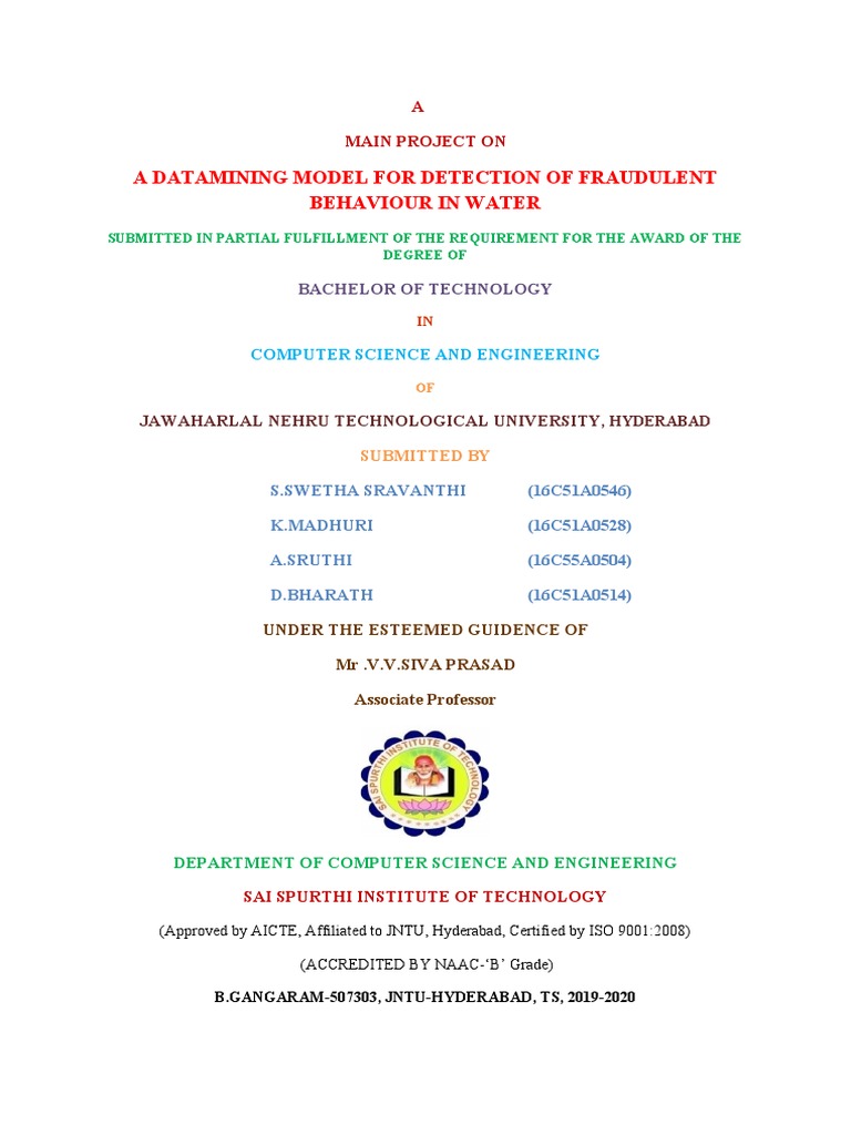 A Datamining Model For Detection of Fraudulent Behaviour in Water | PDF | Python (Programming ...