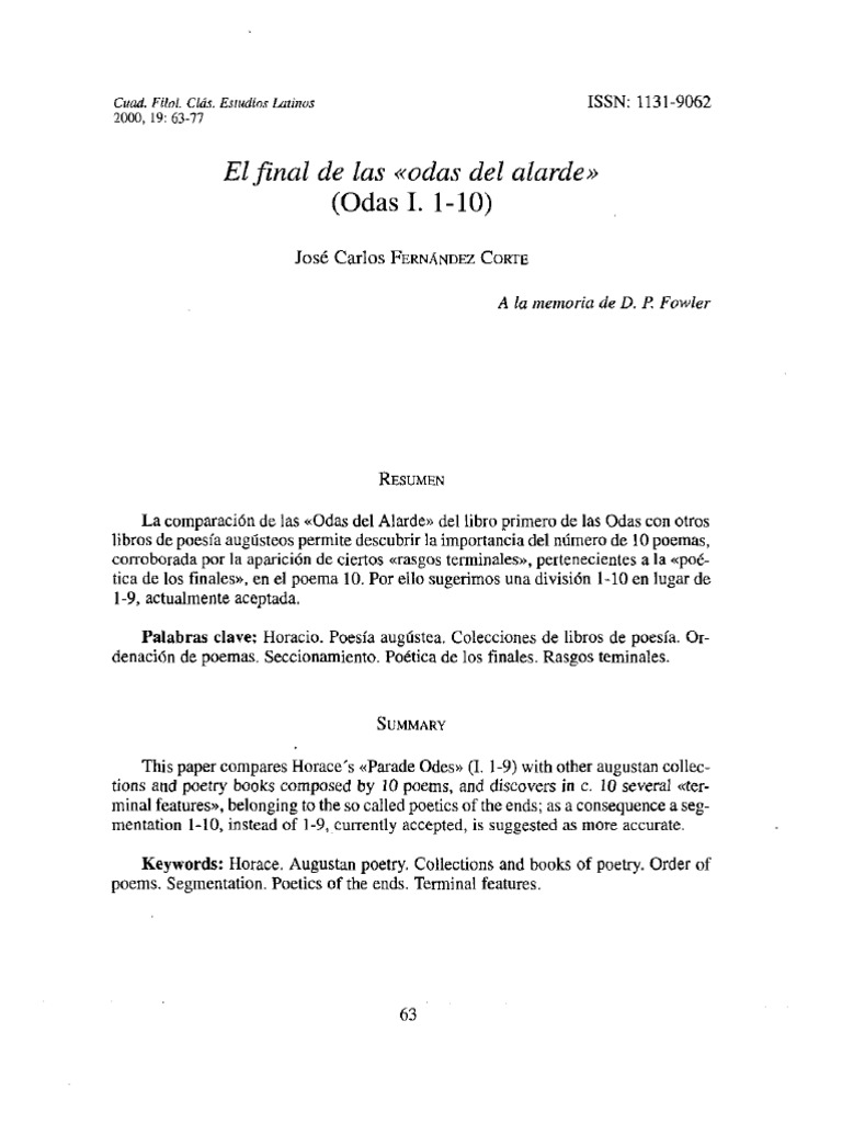 El Final de Las Odas Del Alarde Horacio | PDF | Ilíada | Aquiles