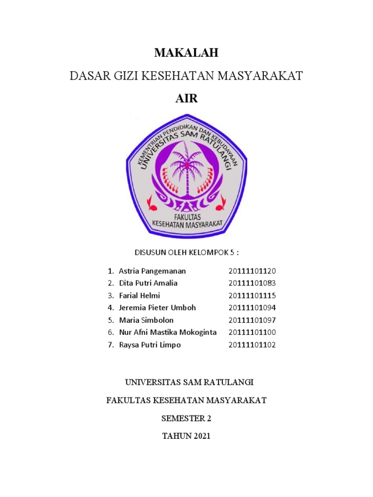 2C - Kelompok 5 - Air-1 | PDF | Kesehatan Holistik | Gaya Hidup