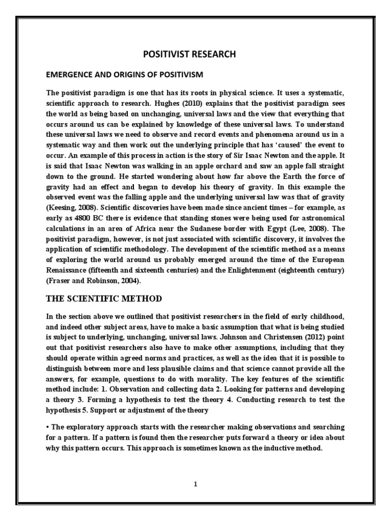 Positivist Research | PDF | Positivism | Quantitative Research