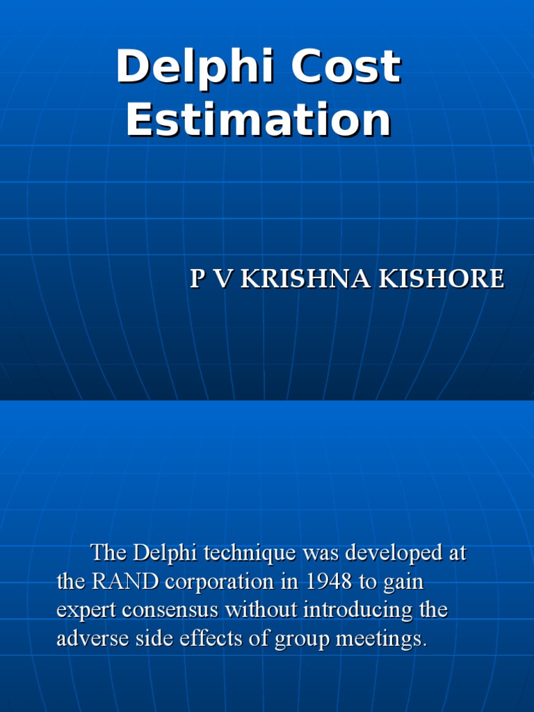 Delphi Cost Estimation | PDF | Computing And Information Technology ...