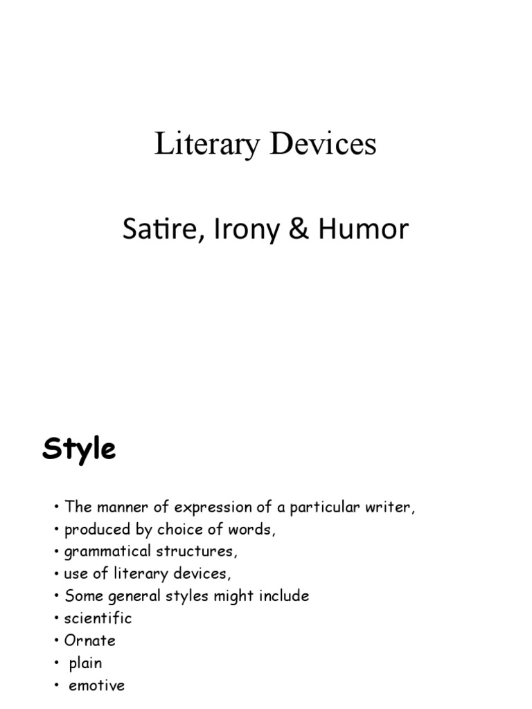 Understanding Literary Devices: Satire & Tone | PDF | Irony | Satire