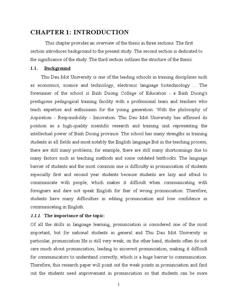 Chapter 1: Introduction: 1.1. Background | PDF | Survey Methodology ...