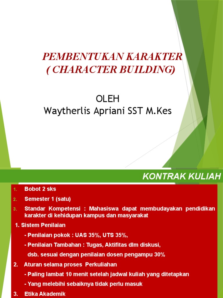 Character Building 1 | PDF | Karier & Perkembangan | Pengembangan Diri