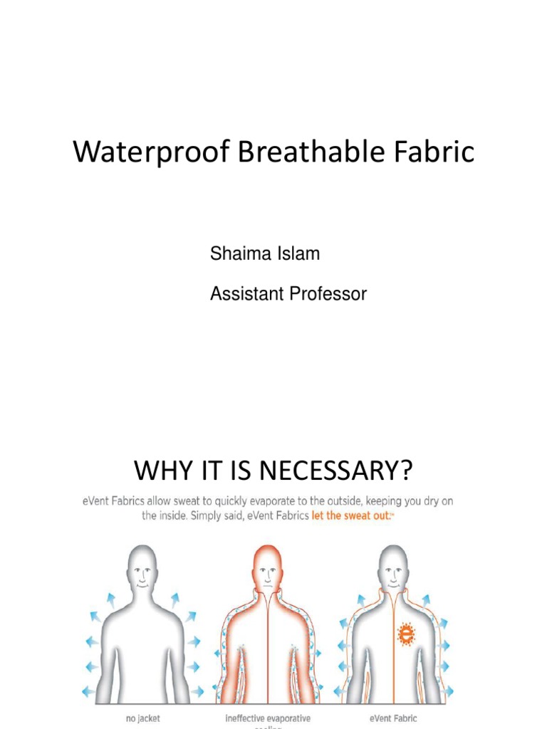 Presentation On Waterproof Breathable Fabric | PDF | Polyurethane ...