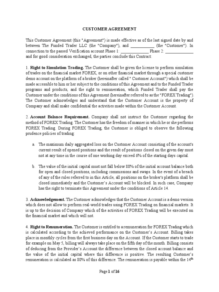 Customer Agreement 2 | PDF | Http Cookie | World Wide Web