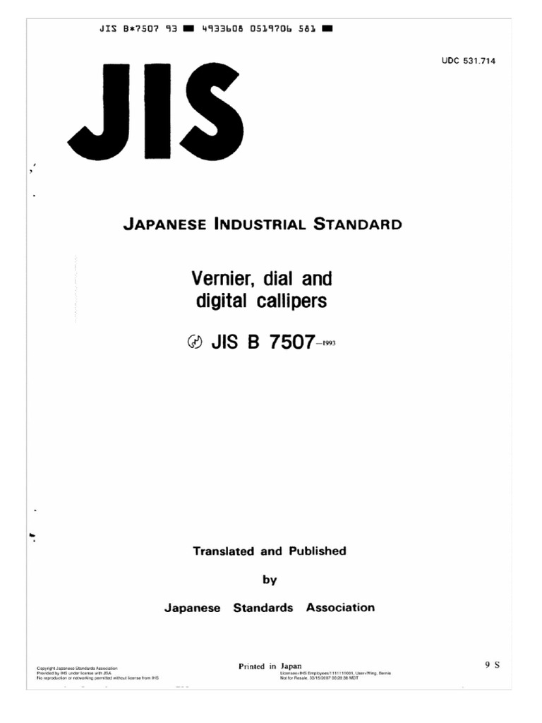 Jis B 7507 1993 3 | PDF