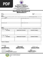 Math 9-1st Quarter Final Exam With TOS and Answer Key | PDF | Quadratic ...