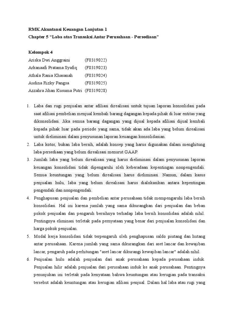 RMK AKL 1 CH 5 - Kelompok 4 | PDF