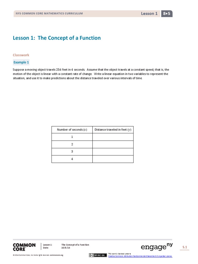 Math g8 m5 Student Materials | PDF | Function (Mathematics) | Speed