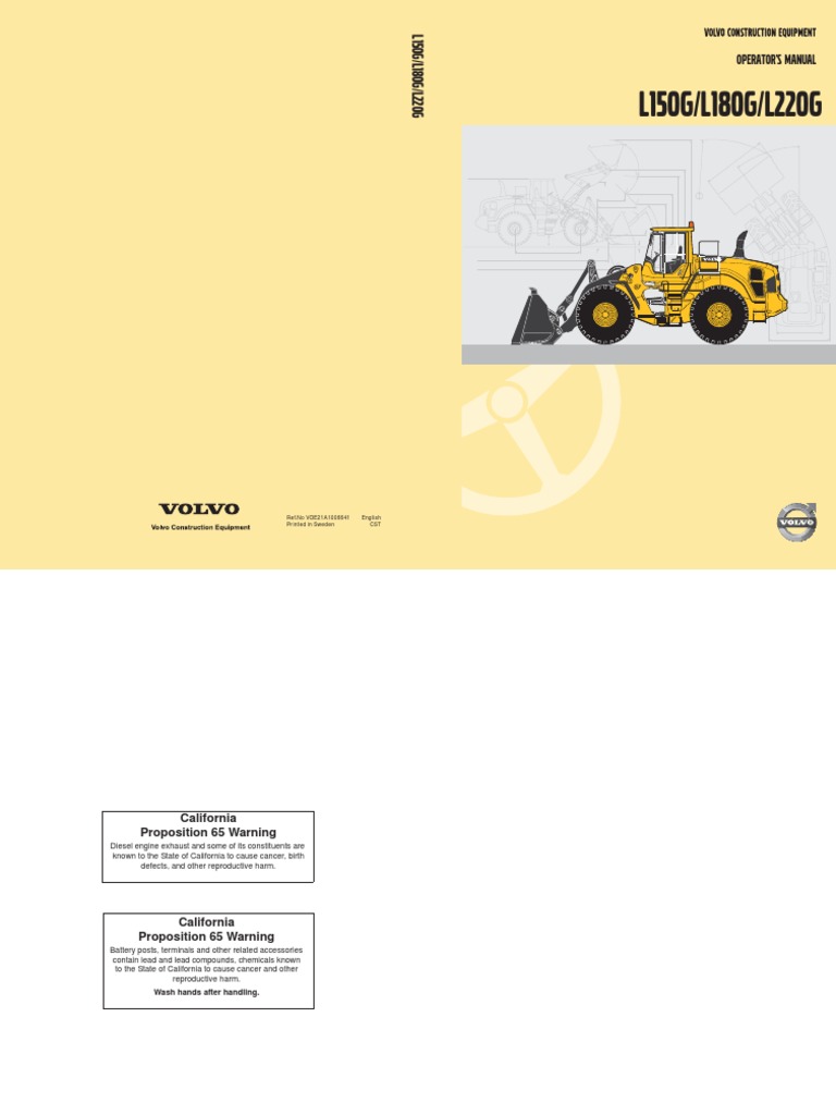L150g/L180G/L220G: Operator'S Manual | PDF | Technology & Engineering