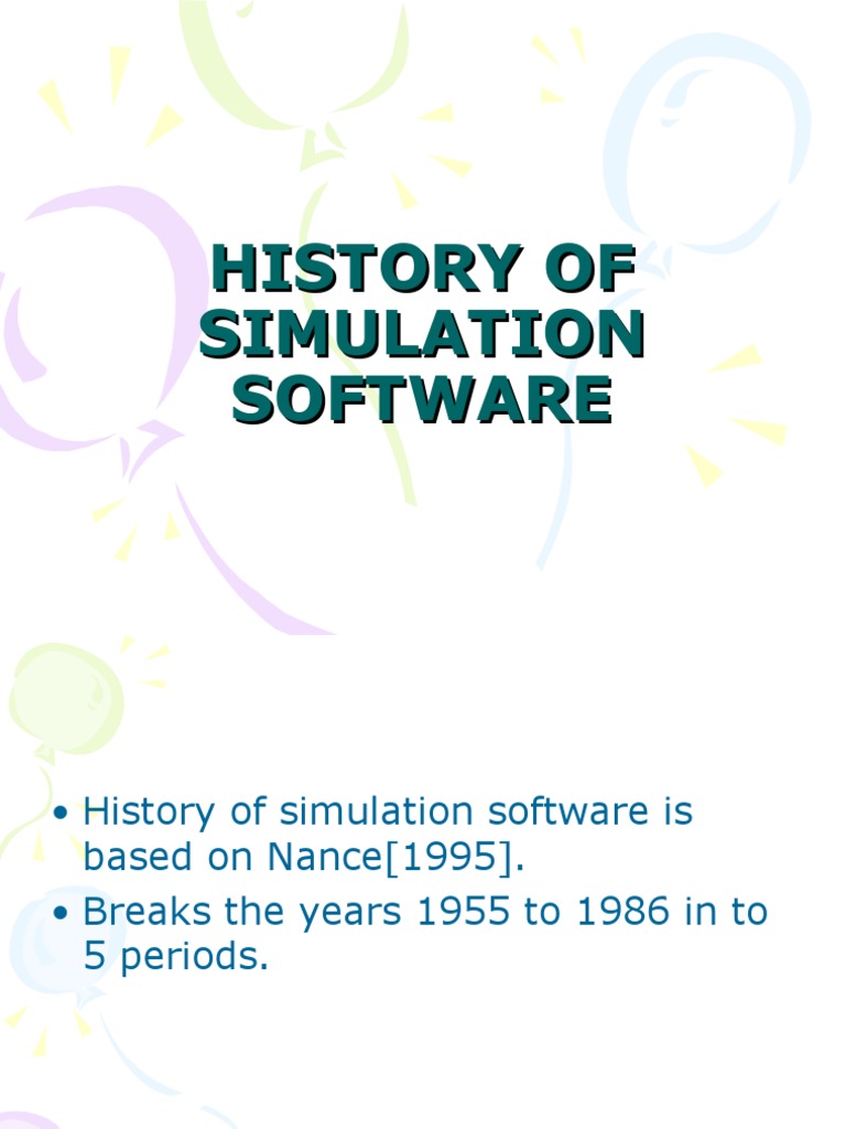 History of Simulation Software | PDF