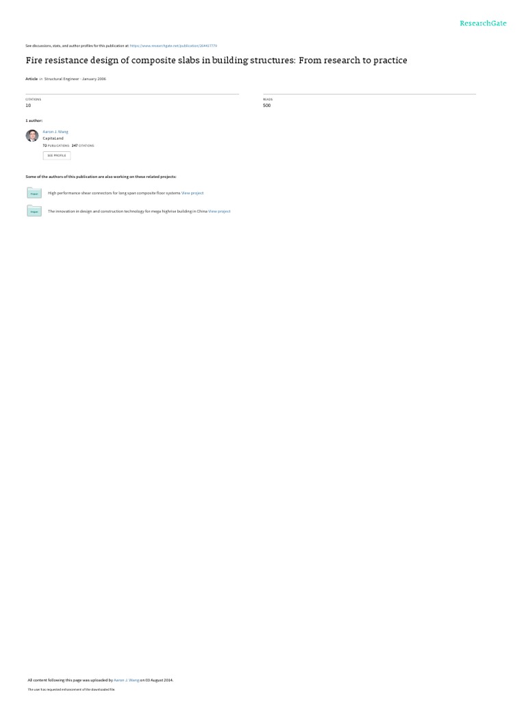 Fire Resistance Design of Composite Slabs in Building Structures: From ...