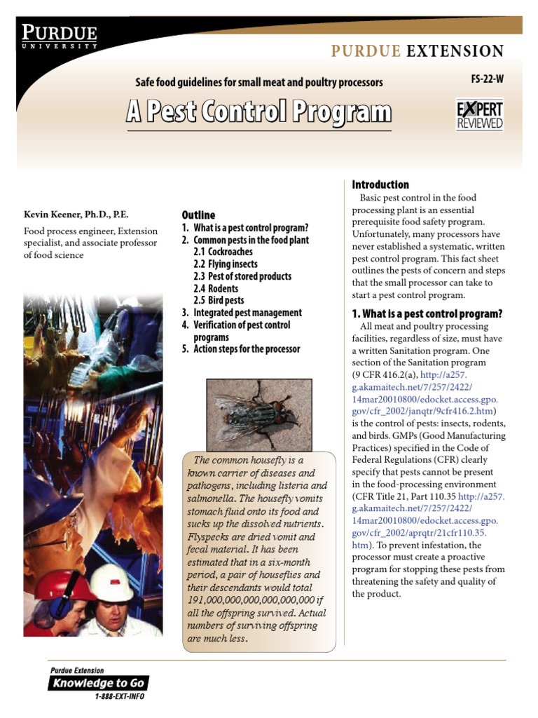 Pest Control Program | PDF | Pest Control | Rodent