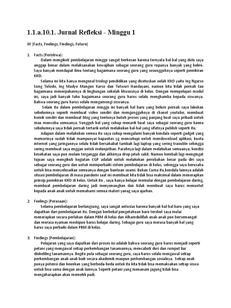 Jurnal Minggu 1 | PDF