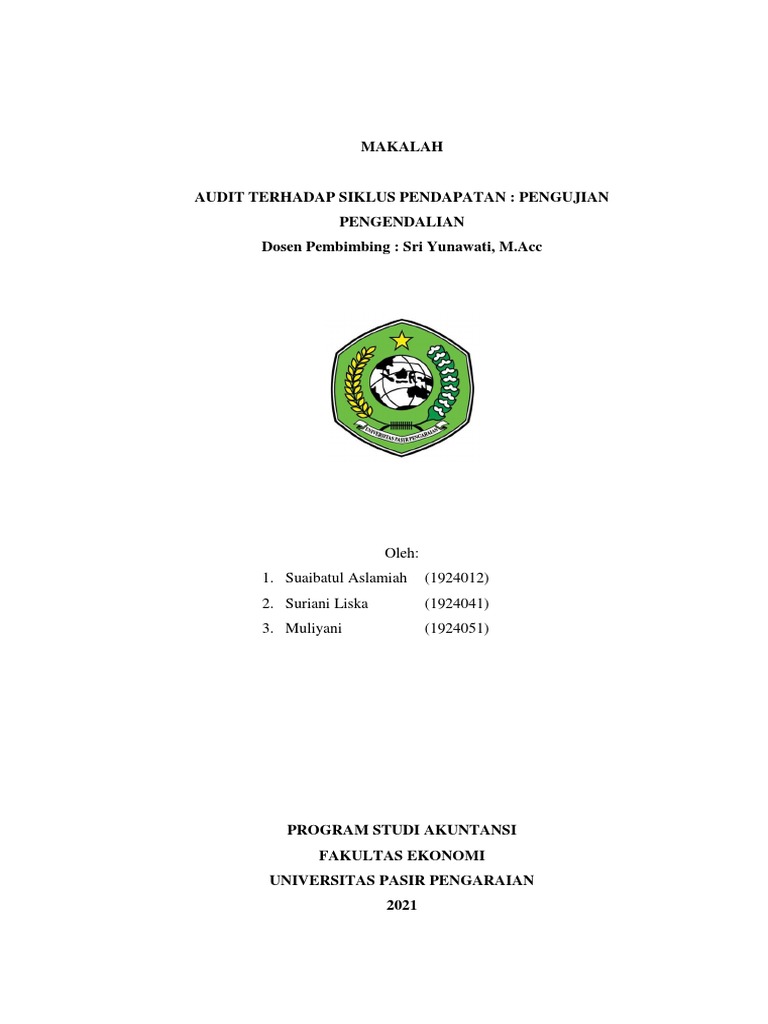 Audit Terhadap Siklus Pendapatan, Pengujian Pengendalian | PDF