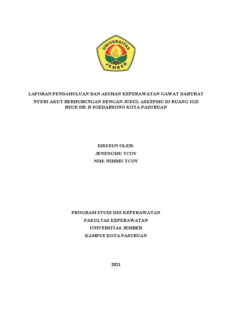 Format Askep Gadar Non Trauma | PDF