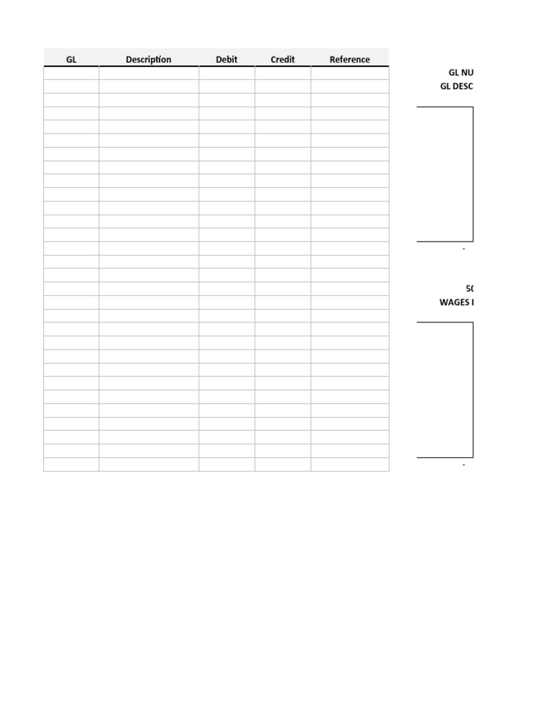 T Account Template (Free) | PDF