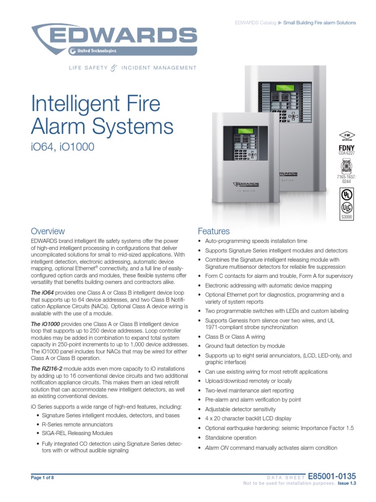 IO Series Intelligent Fire Alarm Systems | PDF | Amplifier | Electrical ...