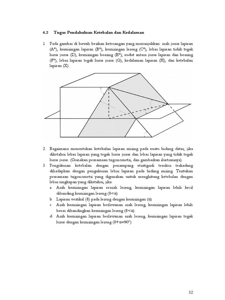 Mengukur Ketebalan Lapisan Geologi | PDF