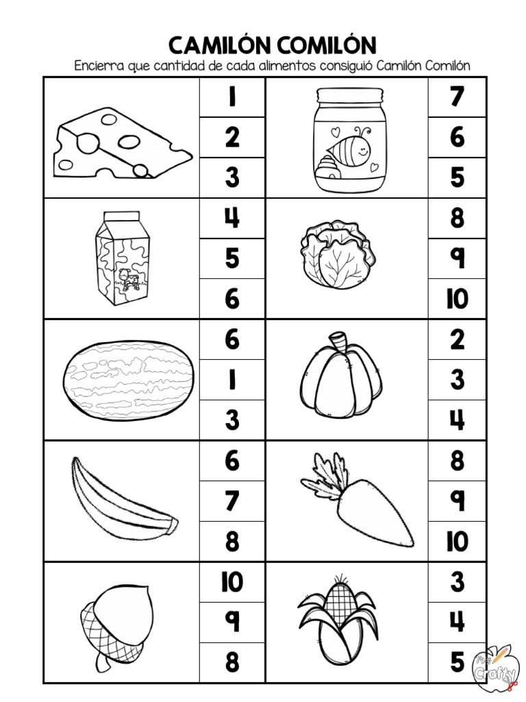 Hojas de Trabajo Camilón Comilón | PDF