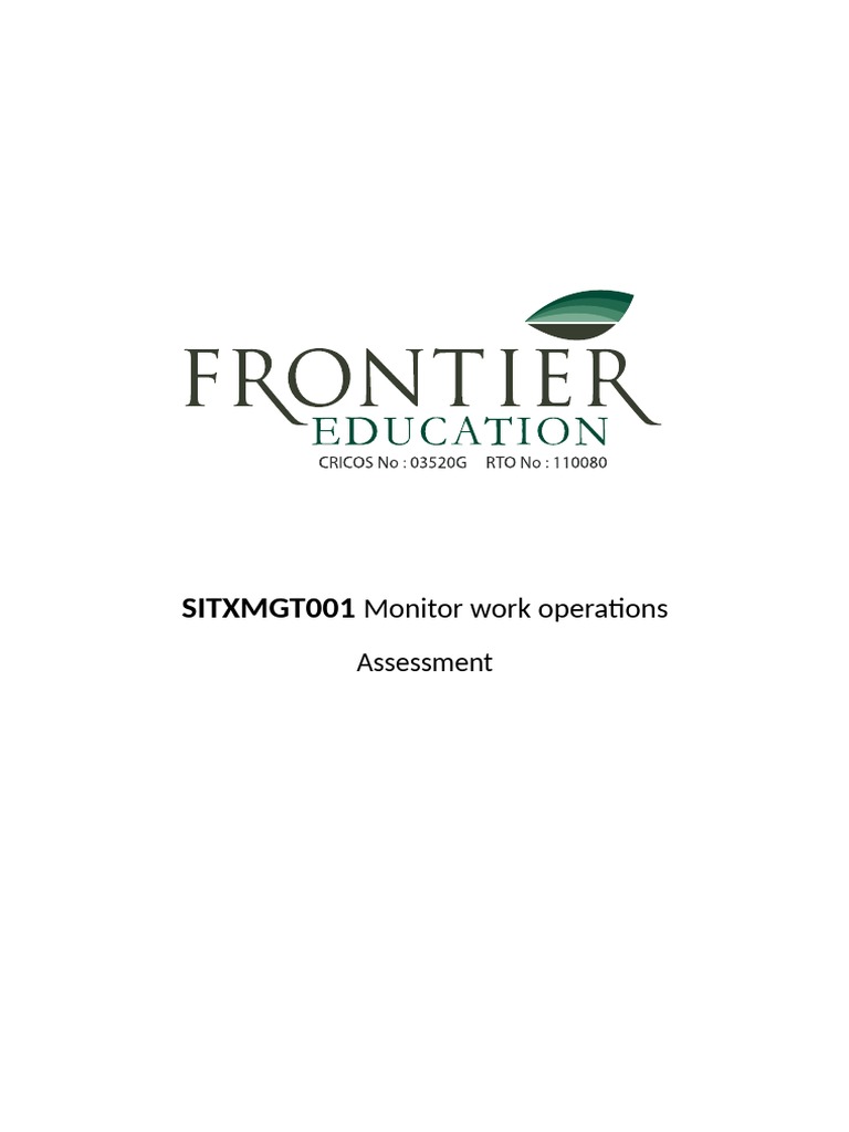 Monitoring Workplace Operations Assessment | PDF | Decision Making ...