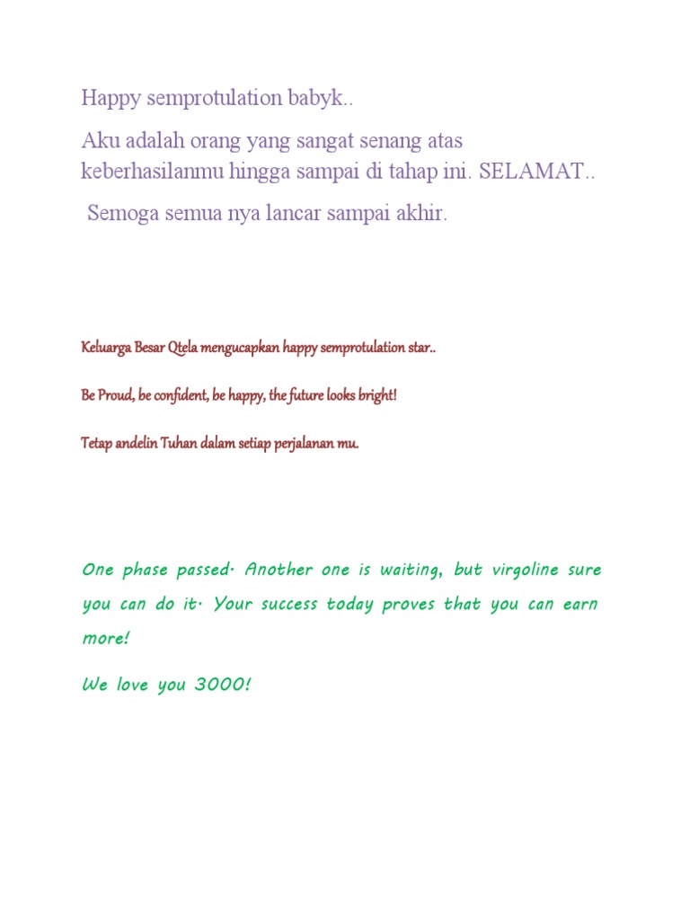 Happy Semprotulation Babyk | PDF