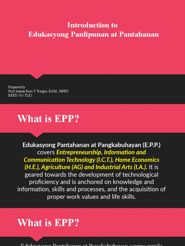 EPP Skills for Student Teachers | PDF | Language Arts & Discipline