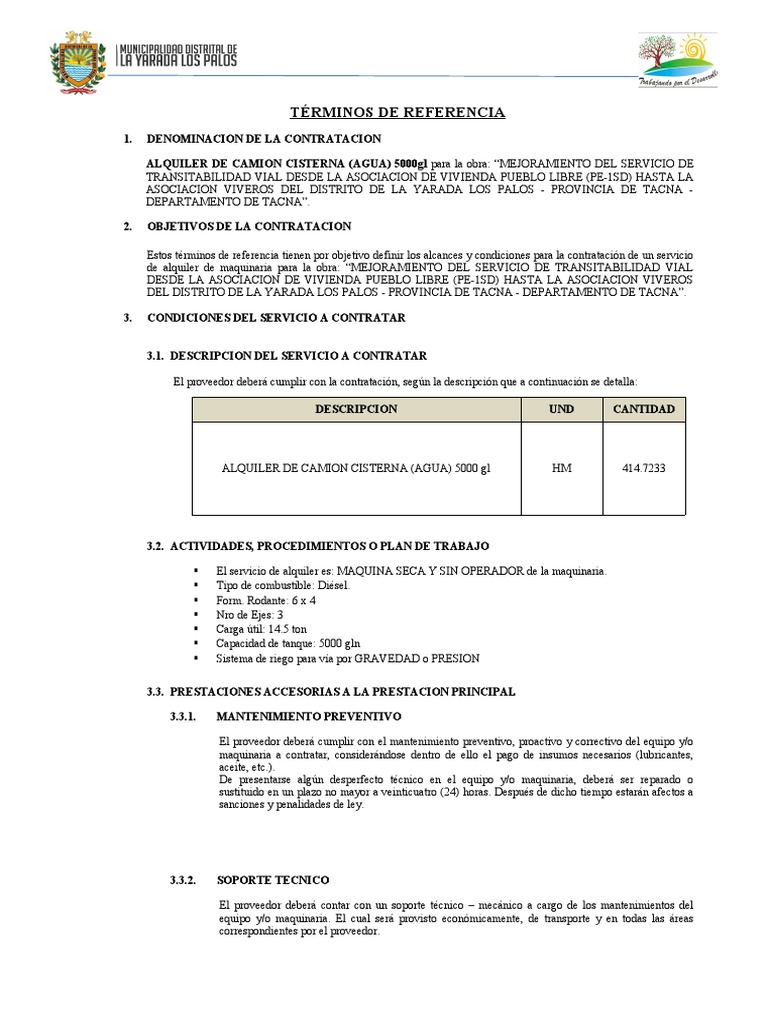 TDR - Camion Cisterna CD | PDF | Finanzas y dinero