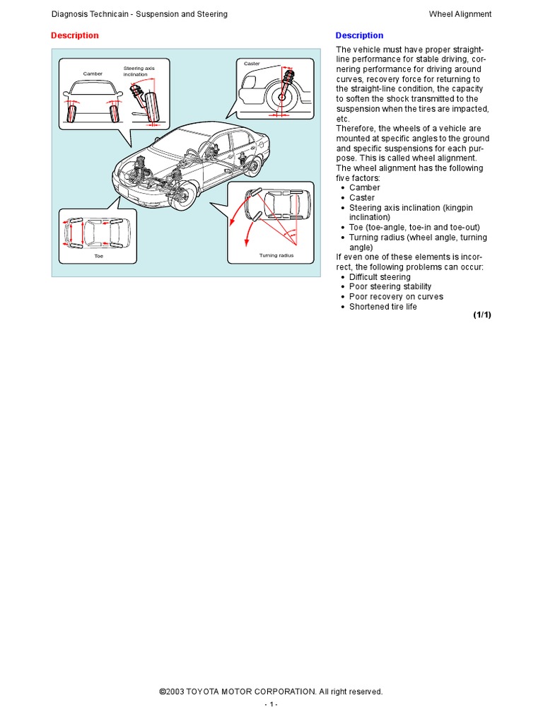 Wheel Alignment | PDF | Steering | Vehicles
