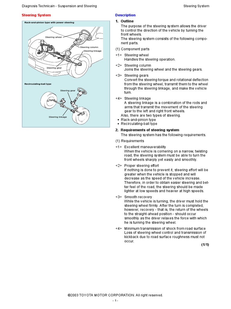 Steering System | PDF | Steering | Axle
