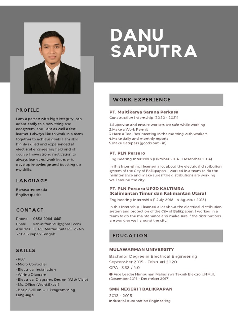 Danu Saputra: Profile | PDF | Cognition | Behavior Modification