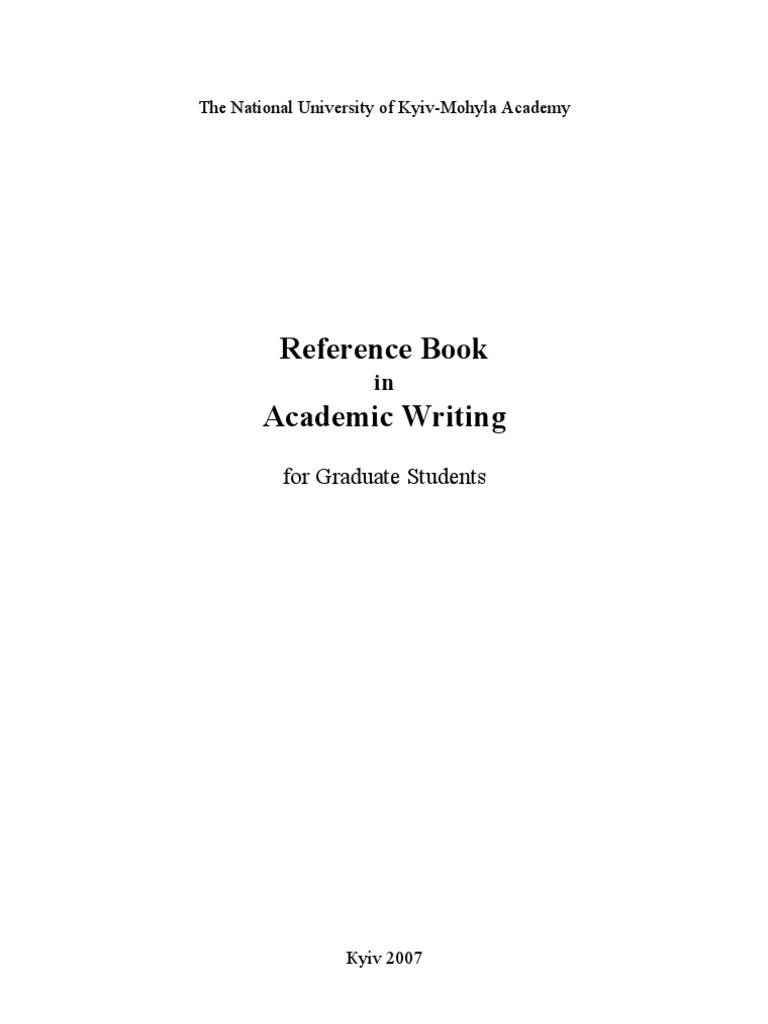 Academic Writing Reference Boo | PDF