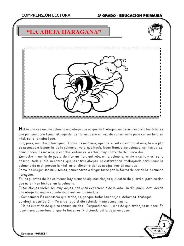 La Abeja Haragana: Lectura Infantil | PDF | Abejas | Colmena
