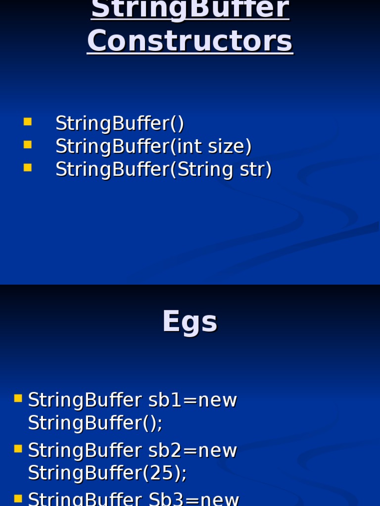 Stringbuffer Stringbuffer Int Size Stringbuffer String Str Download Free Pdf String