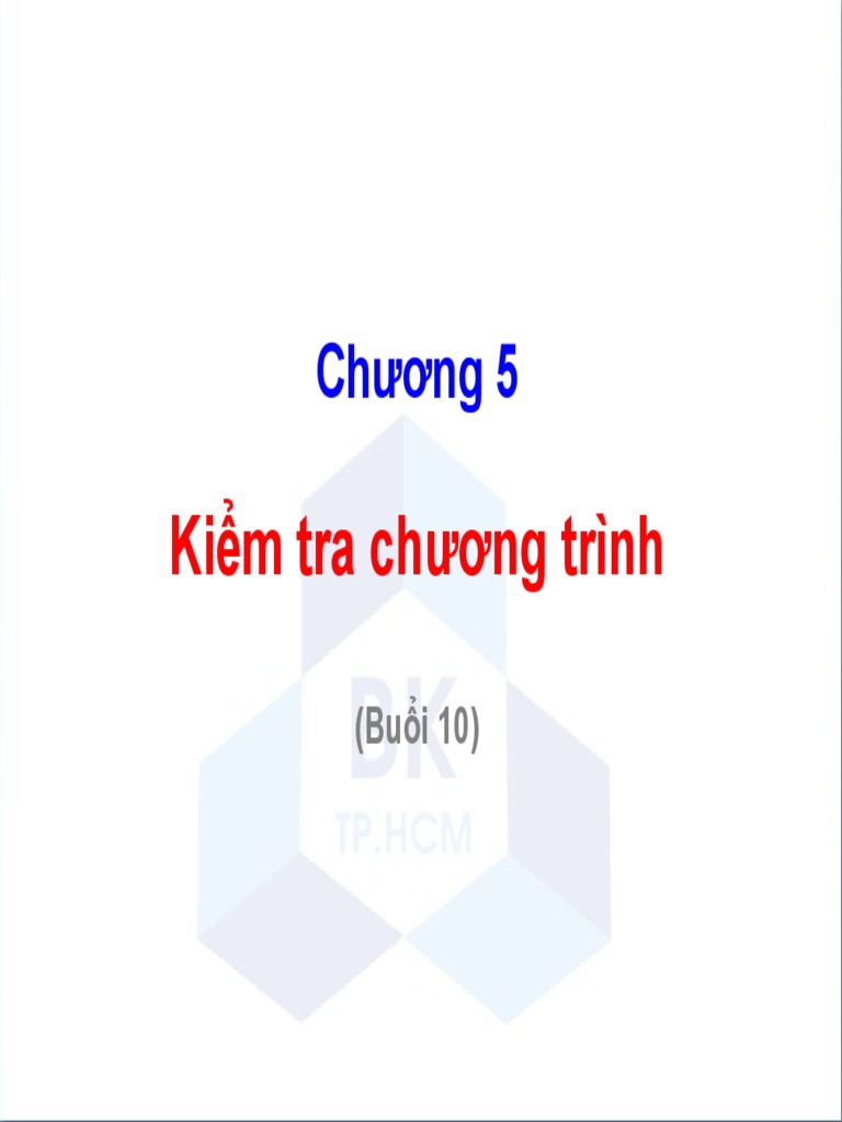 KTPM Chuong 5 Kiem Tra Chuong Trinh | PDF