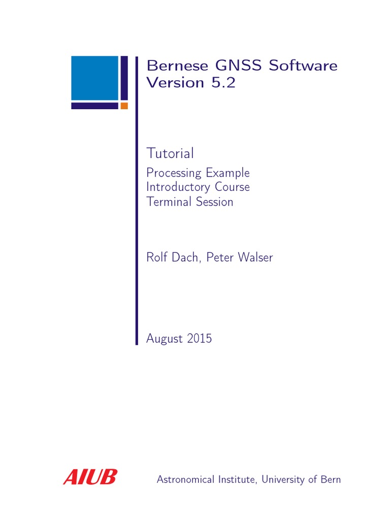 Bernese 5.2 Tutorial | PDF | Computer File | Global Positioning System