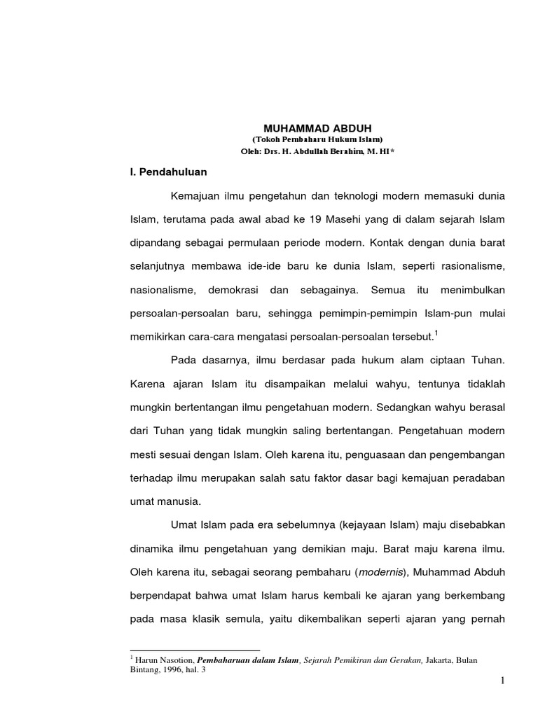 Muhammad Abduh | PDF | Ilmu Sosial