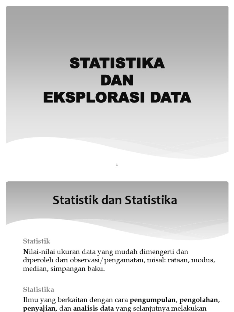Statistik Deskriptif dan Analisis Data | PDF