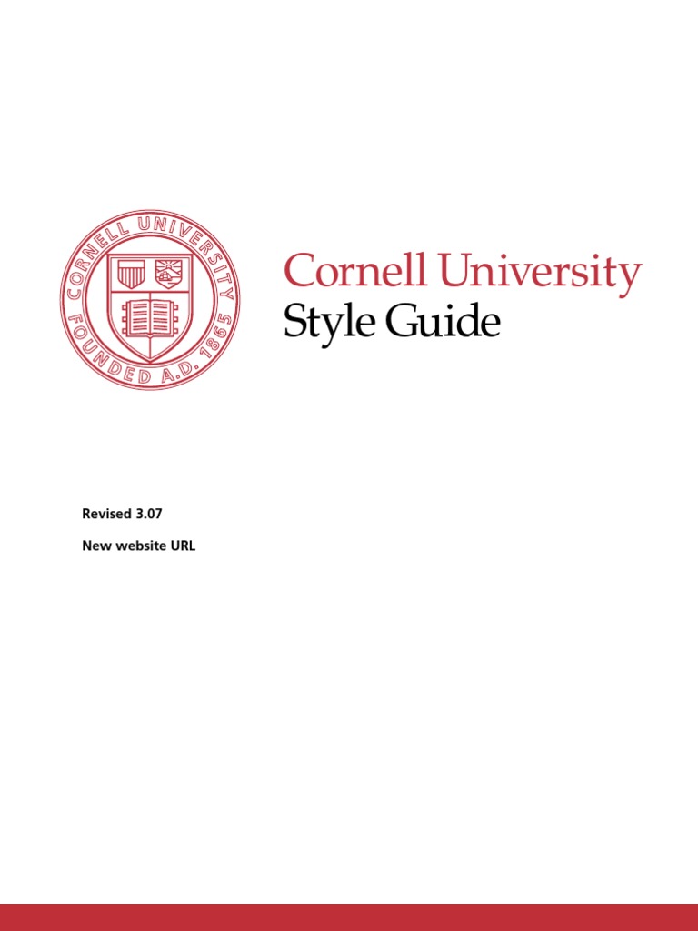 Cornell University: Style Guide | PDF | Logos | Typefaces