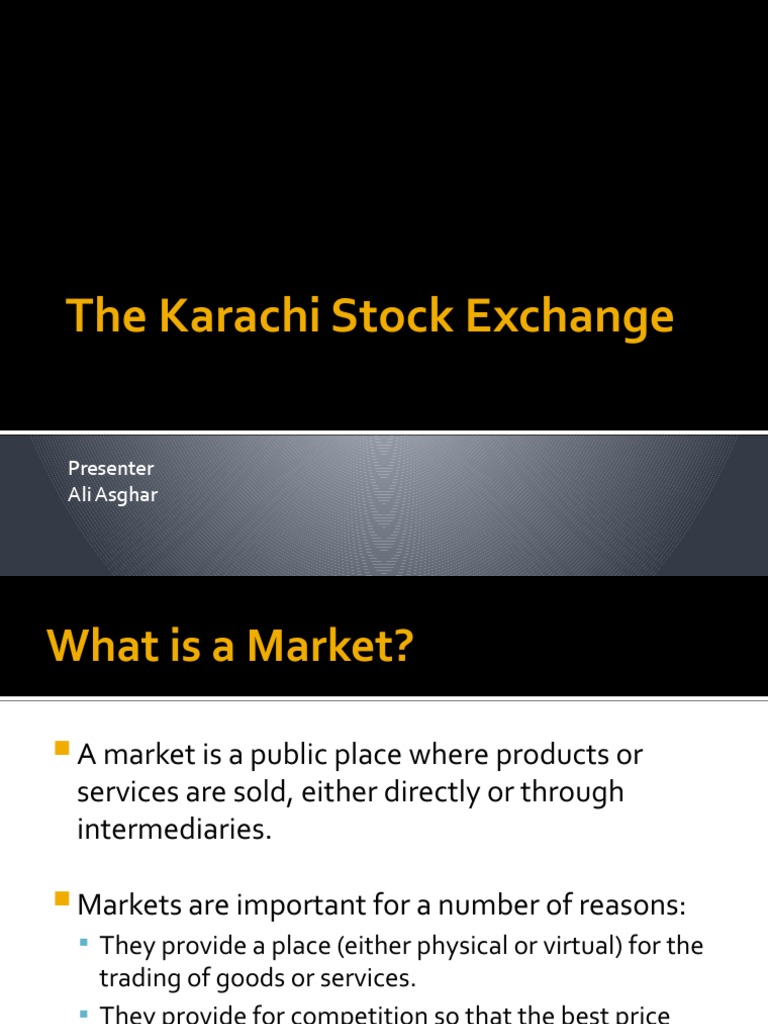 The Karachi Stock Exchange | PDF | Stock Market | Securities (Finance)