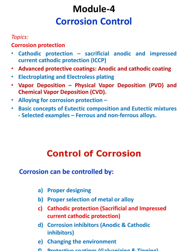 Module 4 - Corrosion Protection | PDF | Sputtering | Corrosion
