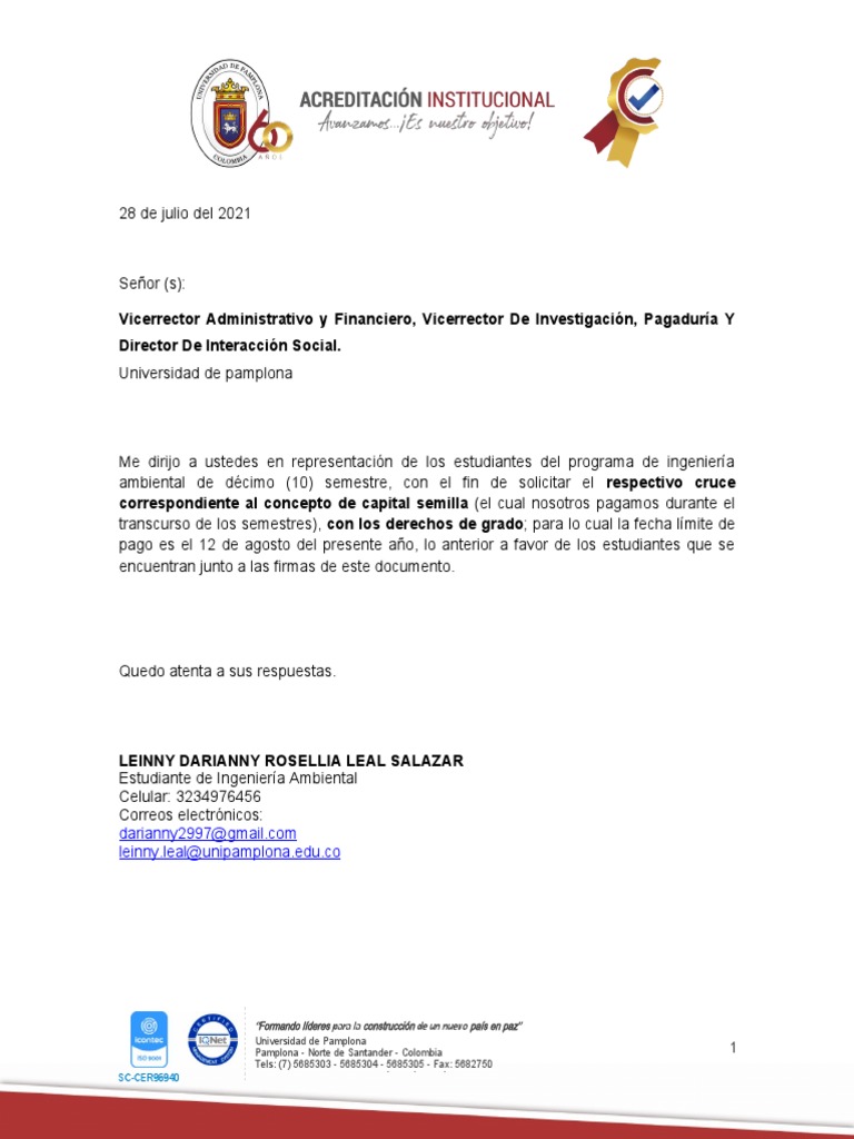 Plantilla Word Carta | PDF