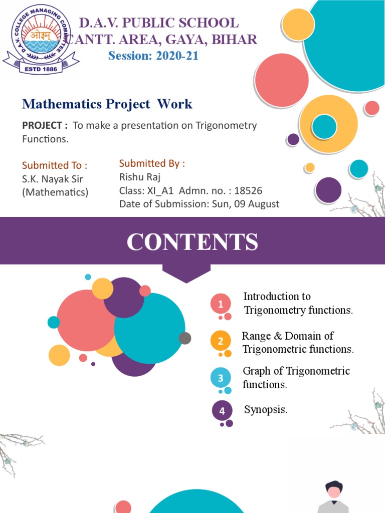 Trigonometry Functions Project for Class 11 | PDF | Trigonometric ...