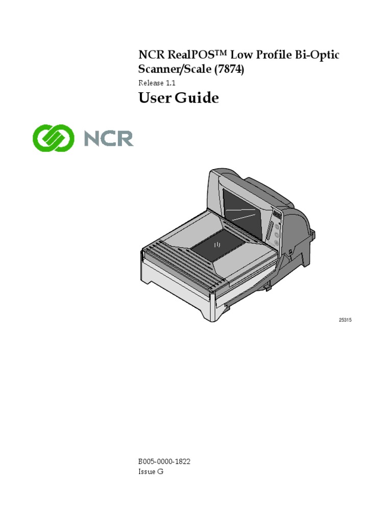 NCR 7874 RealPOS Low Profile Bi-Optic User Guide | PDF | Universal ...