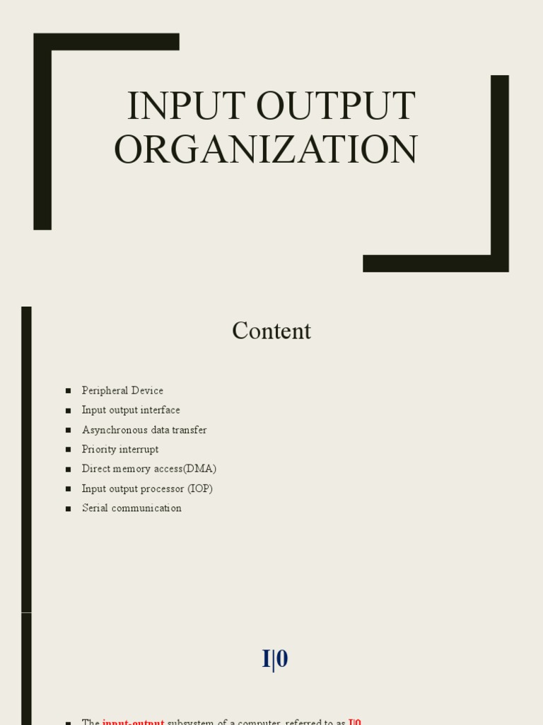 Computer I/O Systems Explained | PDF | Input/Output | Central ...